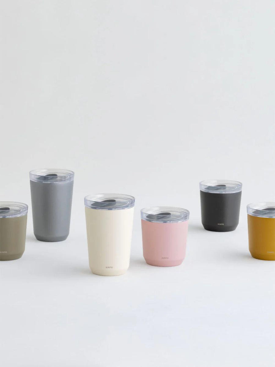 KINTO TO GO TUMBLER (with plug) (240ml/8.2oz) - White – Crum Coffee Bar